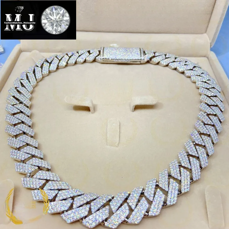 Pass Tester Custom Chain Silver VVS Baguette Moissanite Hiphop Rapper ...