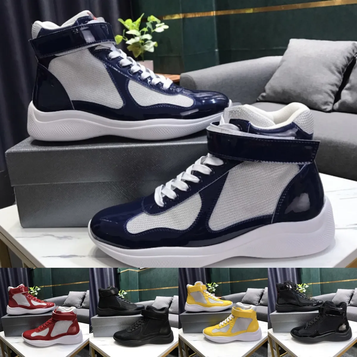 Designer Shoes Men High Top Sneaker Mesh Breathable Patchwork Platform ...