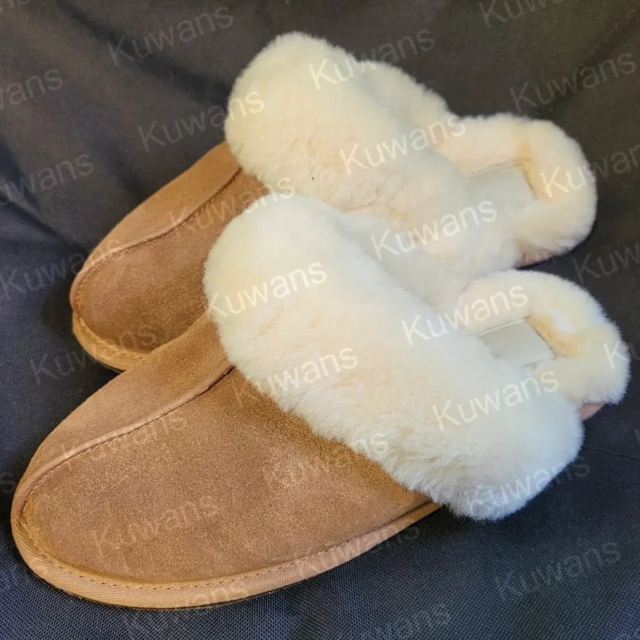 Women's Winter Slipper Slides: Cozy Faux Fur Booties, Warm Indoor ...