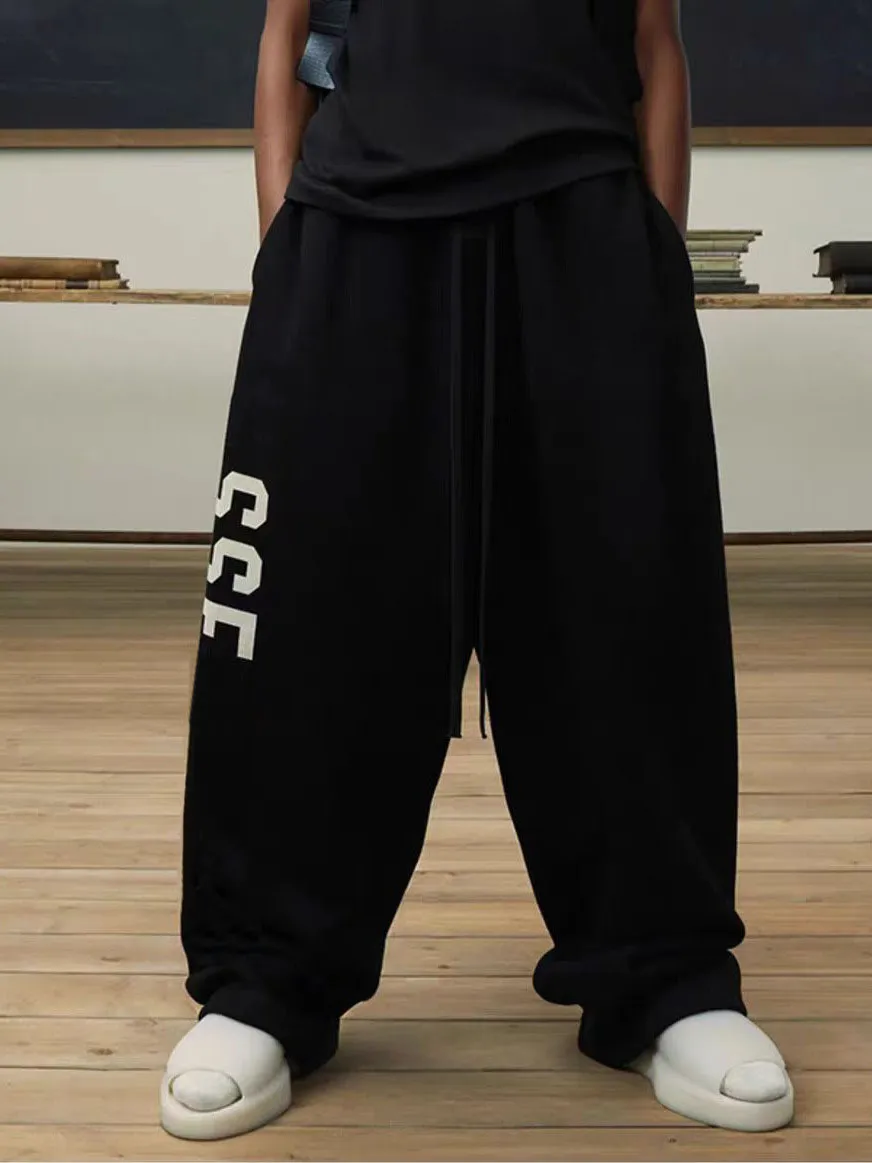 Men's Designer Pants 25AW Double Line Trendy Plush Casual Loose ...