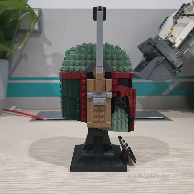 Boba Helmet Star Plan SpaceShip Battle Model Building Blocks DIY ...