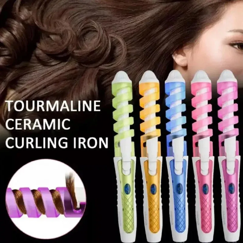 Magic Ceramic Automatic Rotating Hair Curlers Portable Electric Spiral ...
