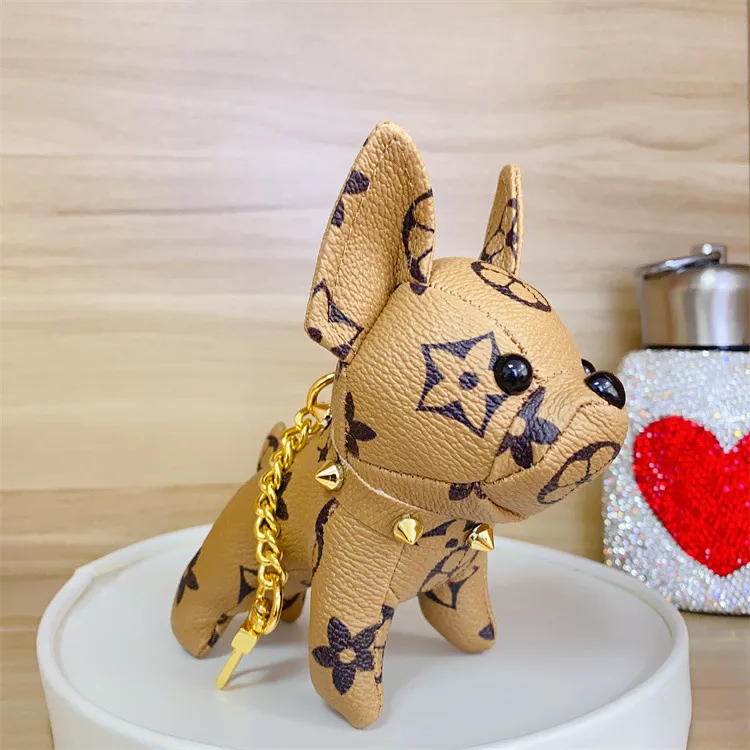 Mini French Bulldog Resin Keychain with Crystal Pillar Pattern for Boys ...