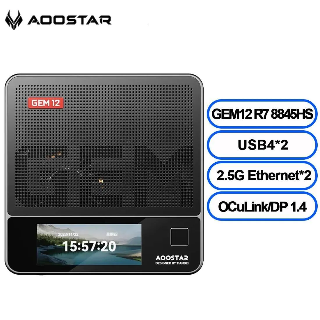 AOOSTAR GEM12 PRO MAX Mini PC Dual Channel DDR5 5600MHz WiFi 6 BT52 ...