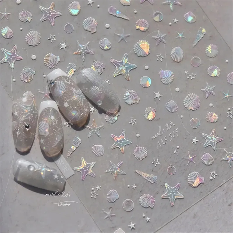 Summer Beach Nail Art Stickers Ocean Shells, Starfish, Clams, Conch ...