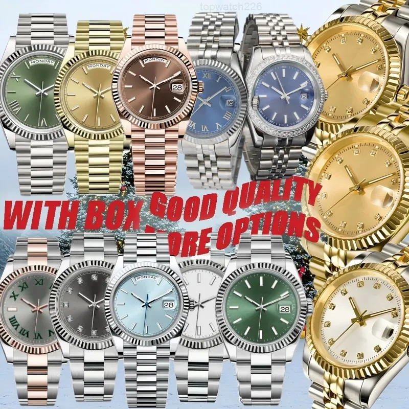 Mechanical Automatic Unisex Watch with 40mm Acrylic Dial, Silver Gold ...