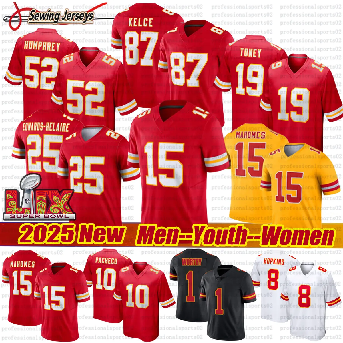 Kansas City Chiefs American Football Shirts Featuring #15 Patrick ...