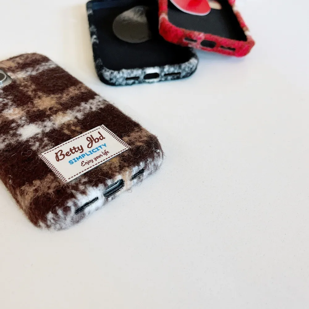 Plush Color Block Bandolier Phone Case Compatible With IPhone 17/16 Pro ...