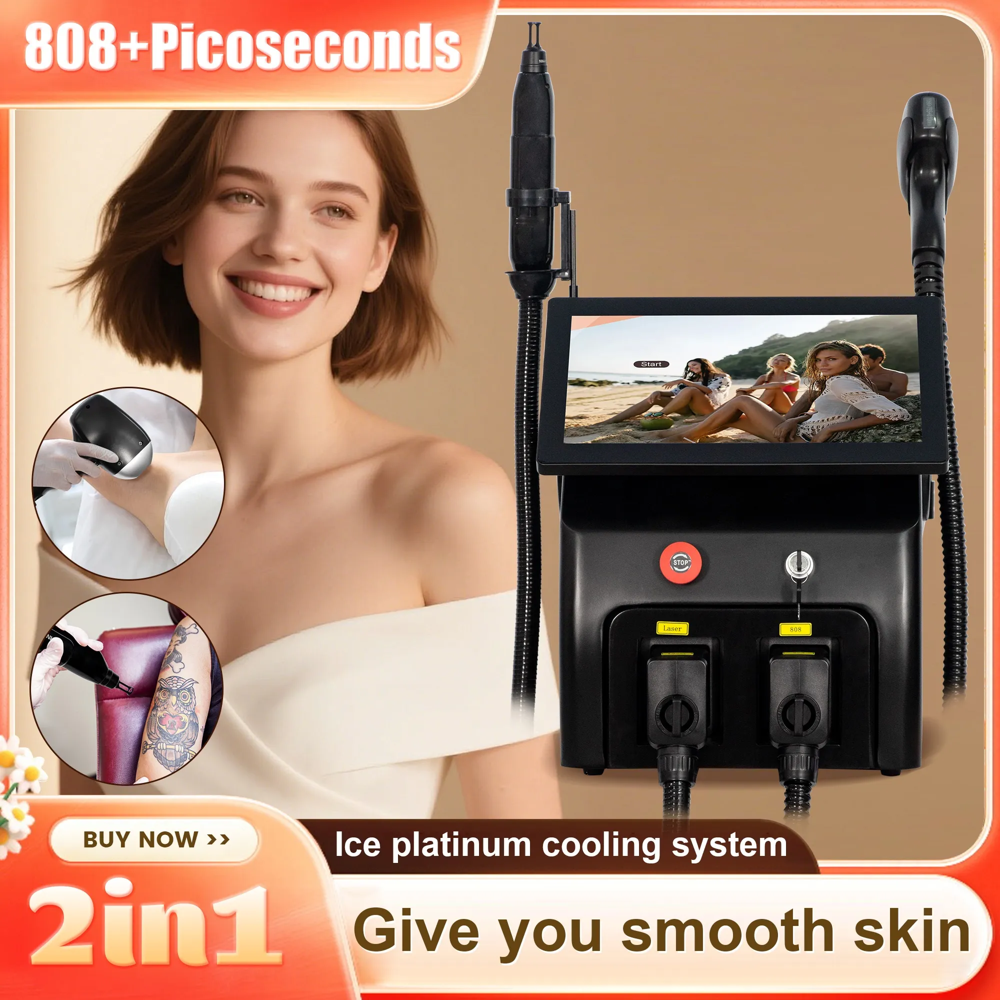 High Efficiency 2 In 1 808 Diode Laser Hair Removal &... From Taixl01 ...
