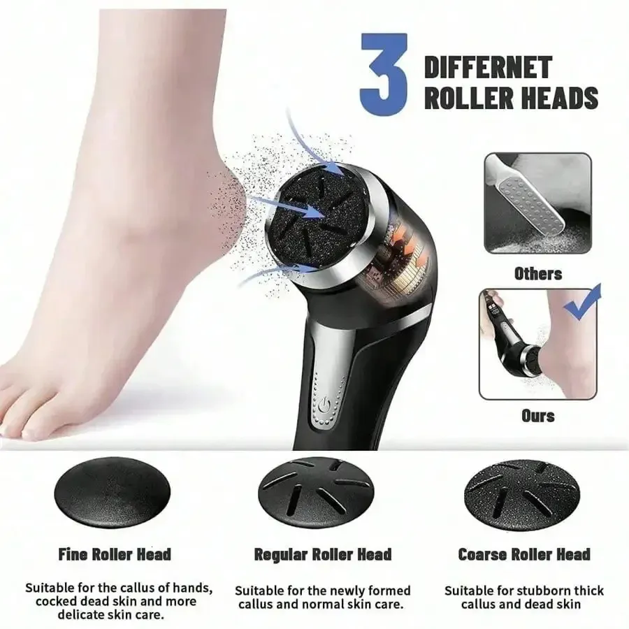 Electric Foot Pedicure Device Callus Remover With Dust Collector, LCD ...