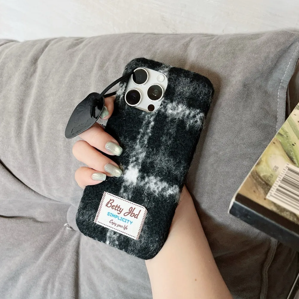 Plush Color Block Bandolier Phone Case Compatible With IPhone 17/16 Pro ...