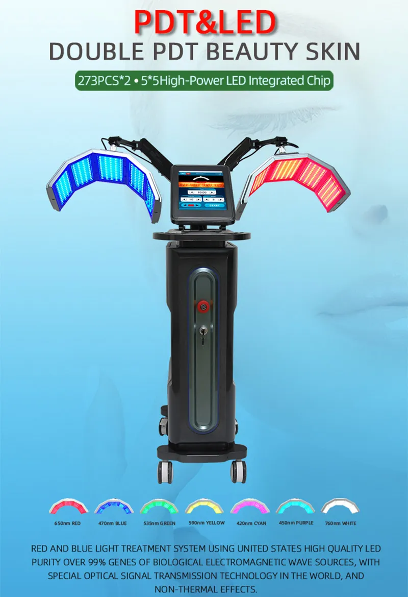 LED PDT Light 200W Metal Shell Face Treatment for Wrinkle Removal and ...