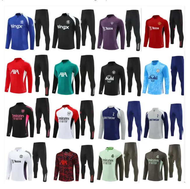 Men's breathable polyester soccer tracksuit with Rip Stop windproof ...