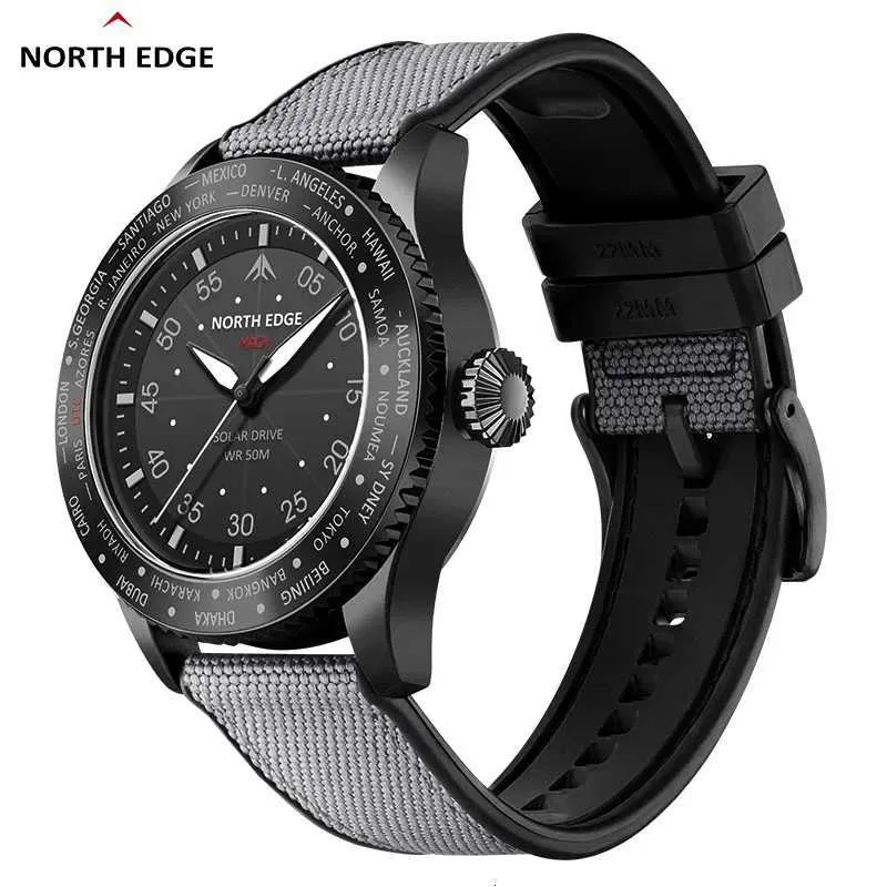 Men's Solar Power Quartz Firebolt Smart Watch 25 NORTH EDGE MACH ...