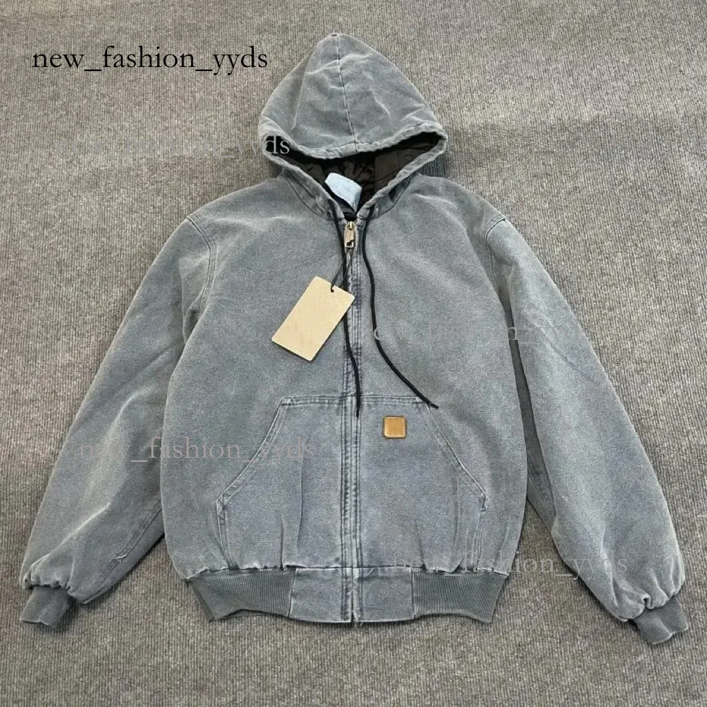 Designer Men's Cartharrt Hooded Flannel Jacket Fashion Brand Detroit ...