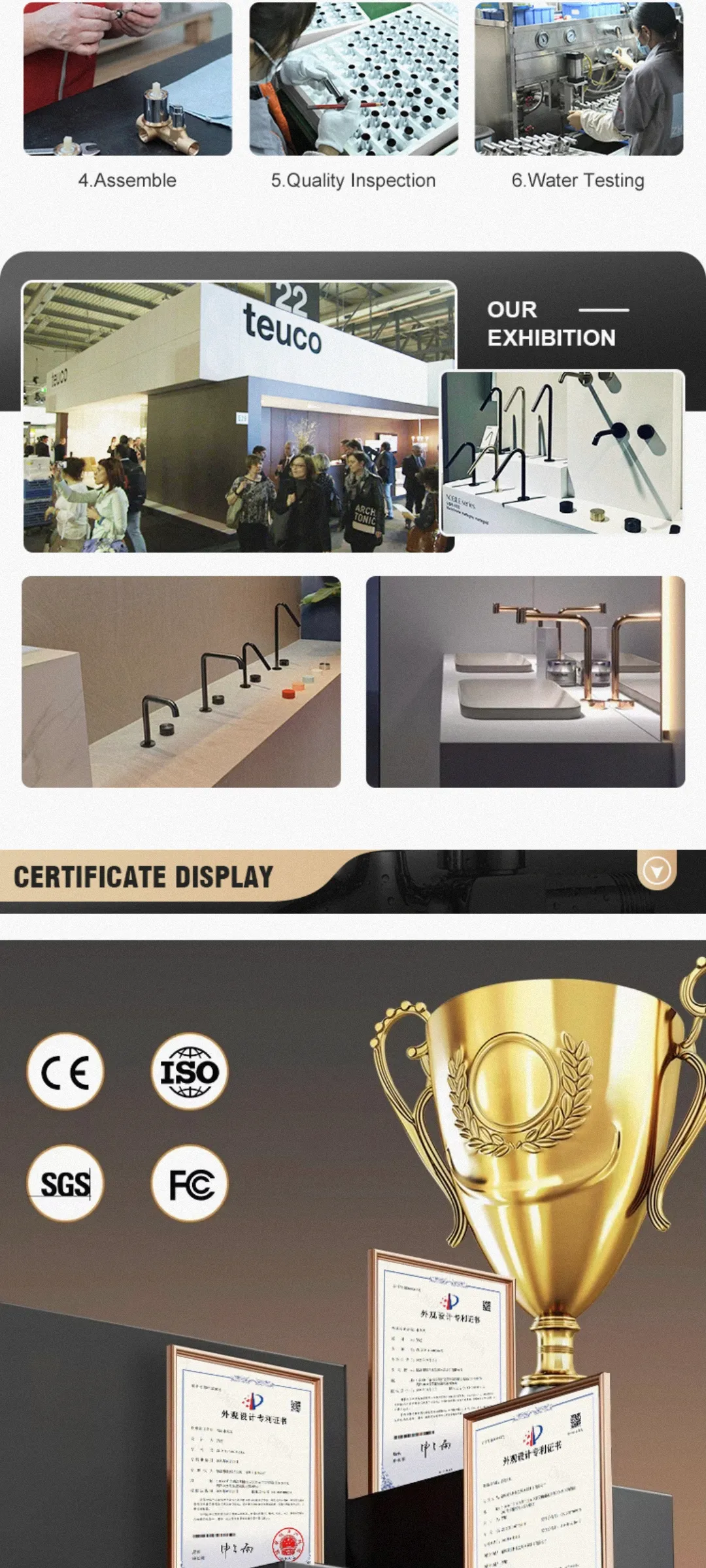 Contemporary Design One-Hole Washbasin Tap with Ceramic Valve Core and ...