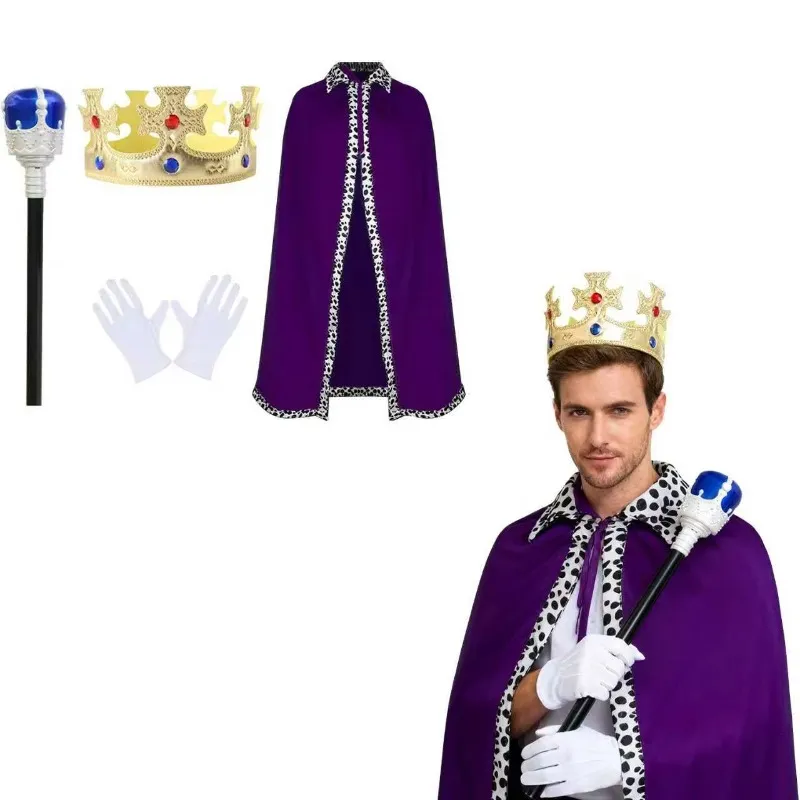 Halloween King, Prince & Queen Robes Costumes Adult Festival Cloaks ...