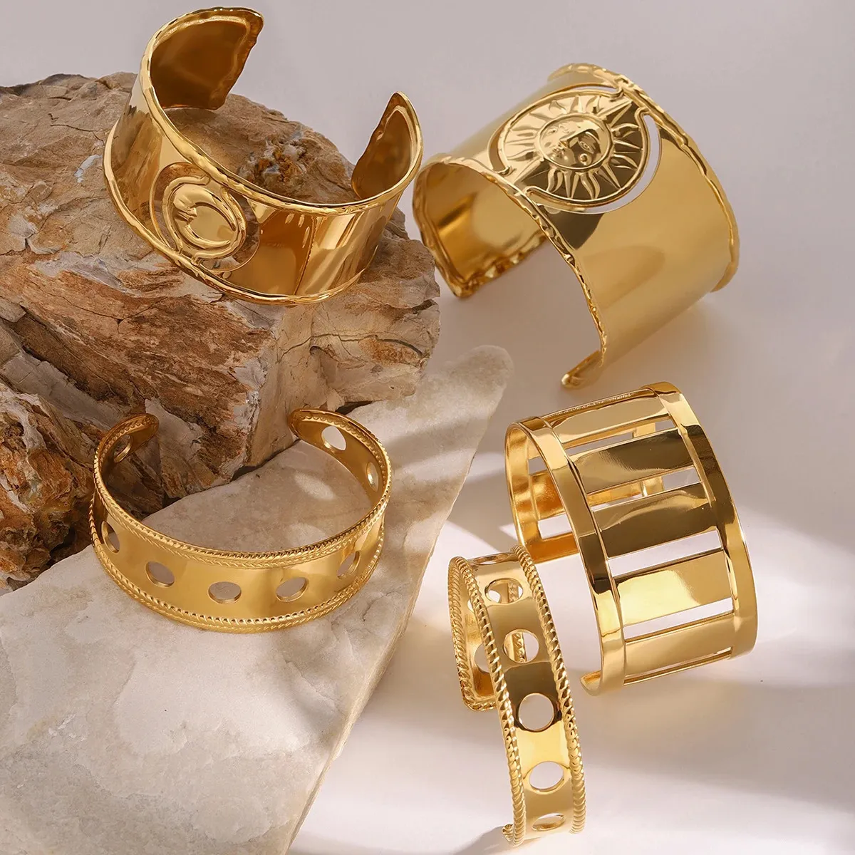 Uworld Classic 18K Gold Stainless Steel Skeleton Open... From Xing05 ...