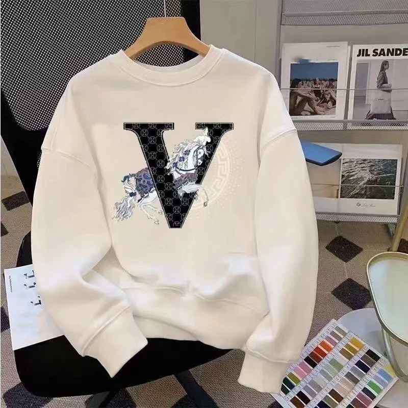 Autumn and winter loose pullover sweater with letter pattern for men ...