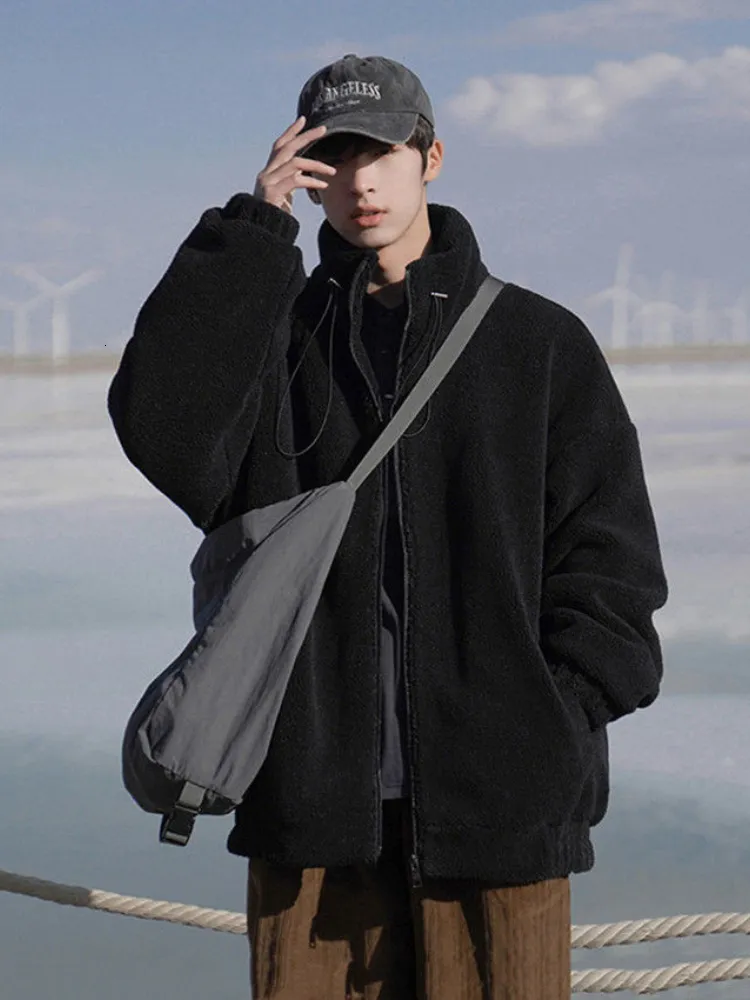 Unisex Knee-Length Fur Jacket with Fox Fur Collar and Cashmere Lining ...