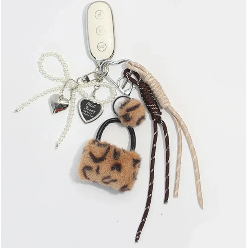 Fashion Bag Charms Key Chain with Handmade Rope Sporty Pendant Plush ...
