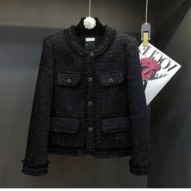 Womens Short Jacket Spring Autumn Acetate Single-Breasted Hooded Casual ...