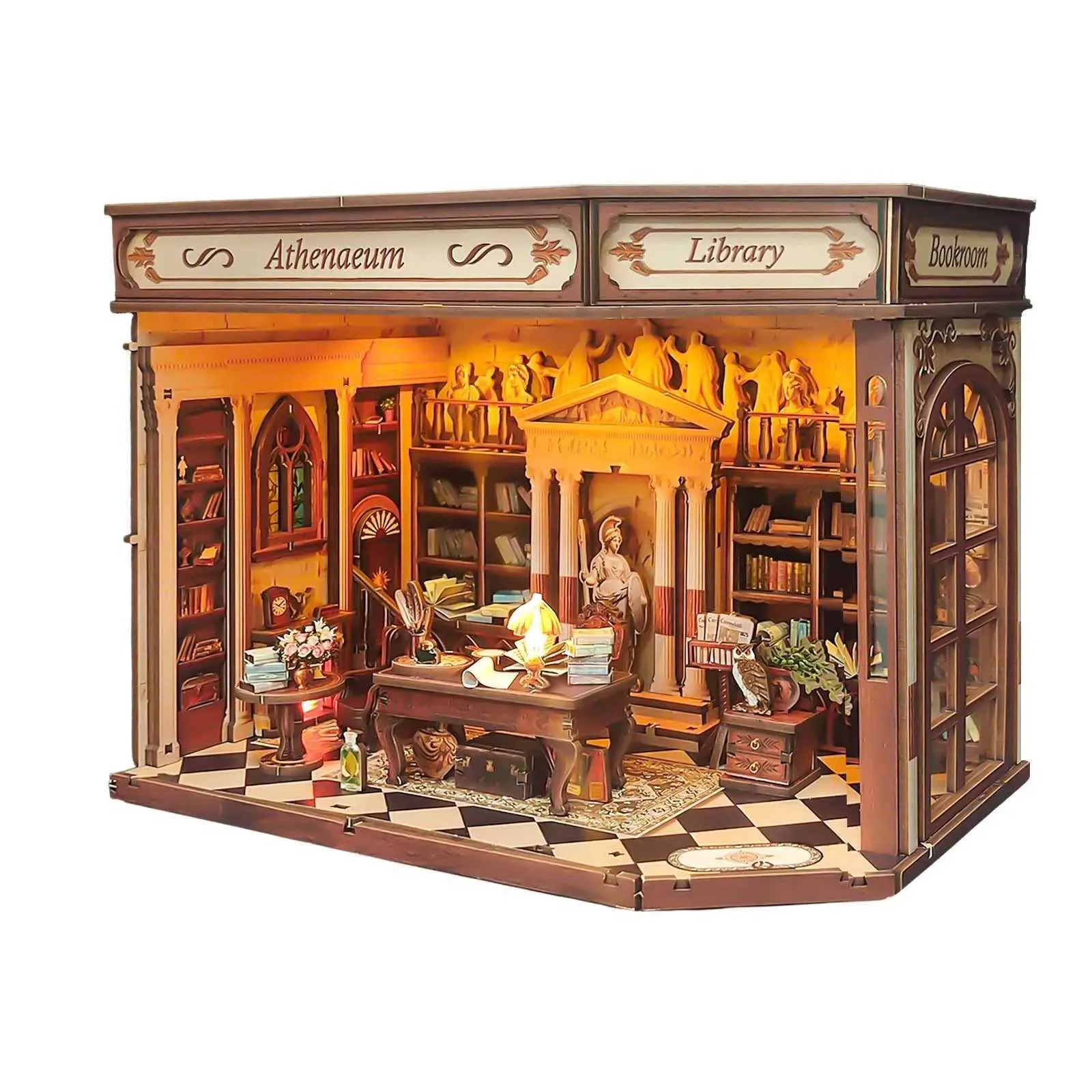 DIY Wooden Miniature Study Casa Survival Kits With Furniture 3D Puzzle ...