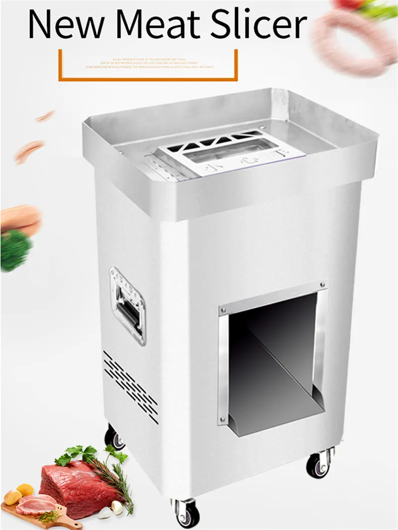 Vertical Meat Slicer Machine Commercial 300 lb/h Capacity 2200W 220V ...