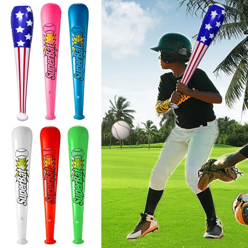 PVC inflatable baseball bat children's colorful toy in white, blue ...