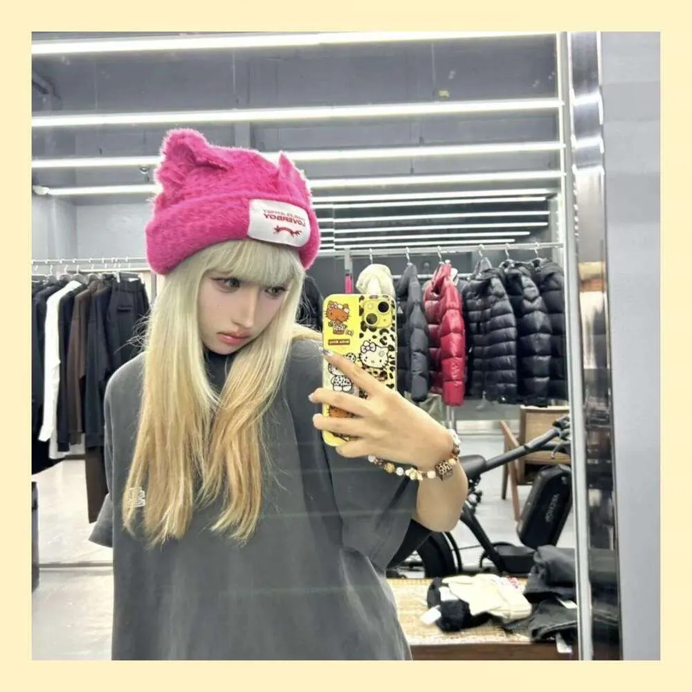 Plush Knit Bunny Slouch Hat For Women Designer... From C_sunglasses ...