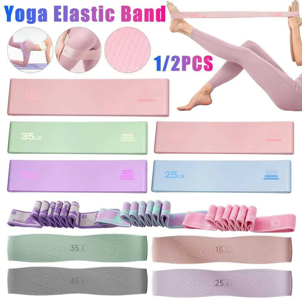 Yoga Elastic Resistance Band Pilates Exercise Pull Band Hip Tension ...
