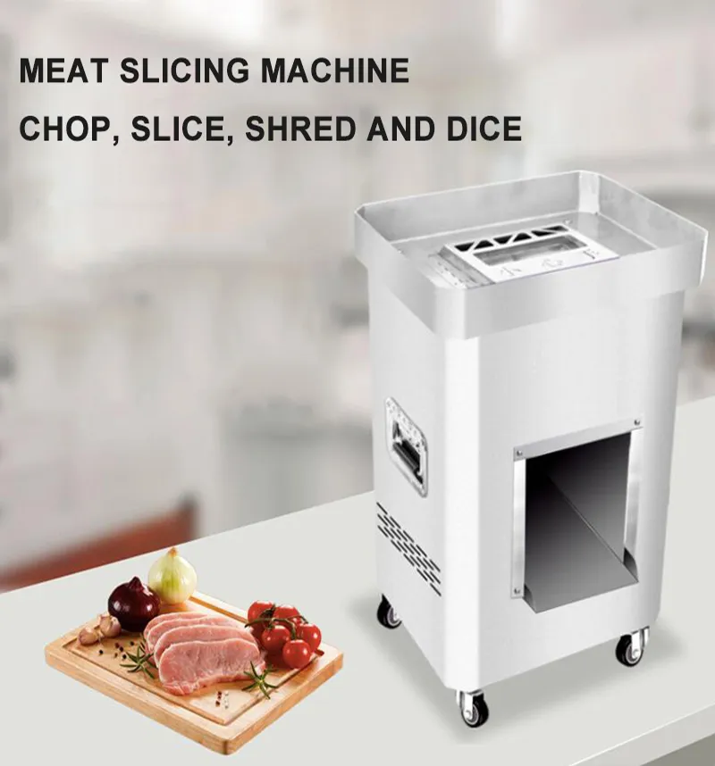 Commercial Vertical Meat Slicer Machine Electric Cutter 2200W 300 lb/h ...