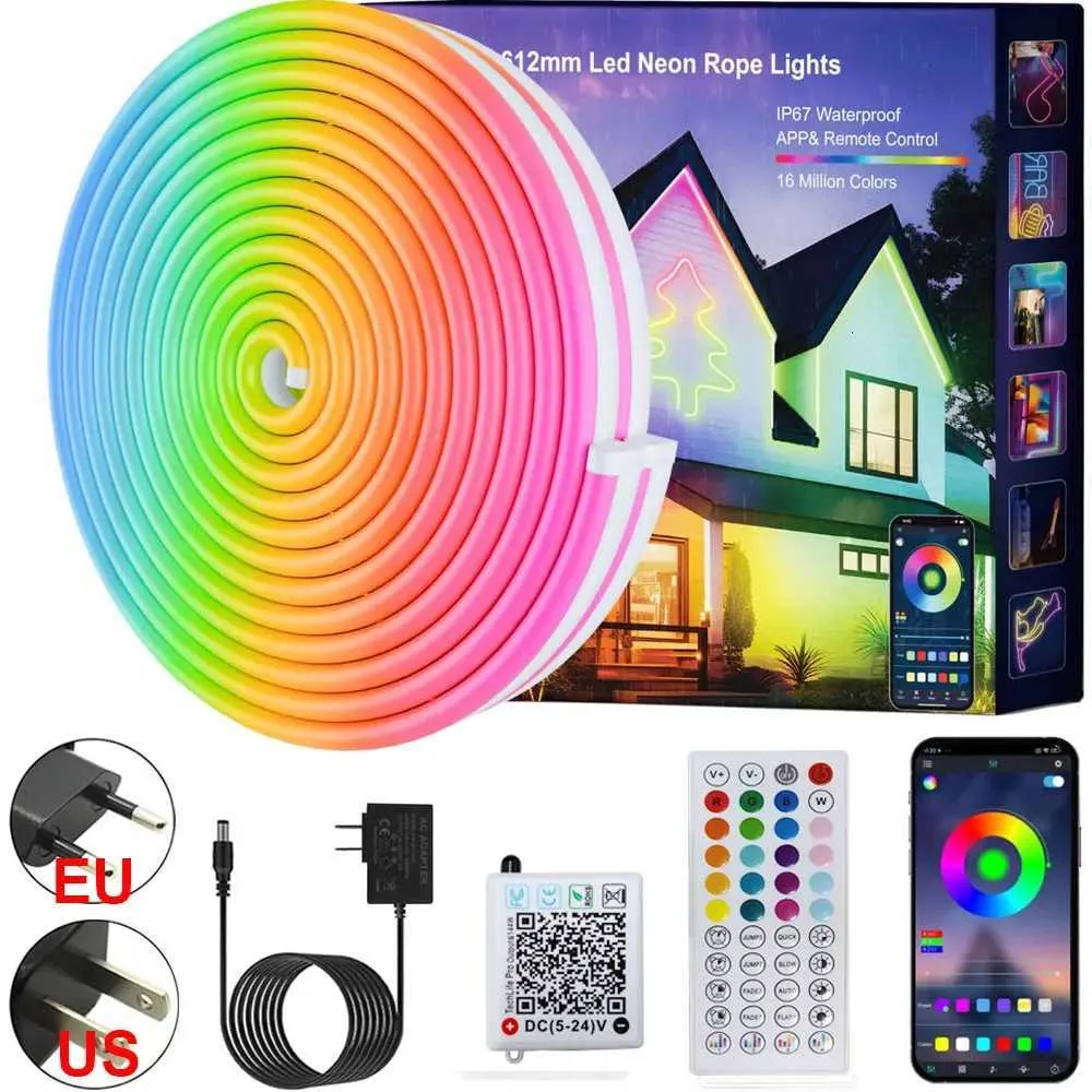 Dc 24V RGB Neon LED Light Strips Waterproof Outdoor Smart LED Neon Rope ...