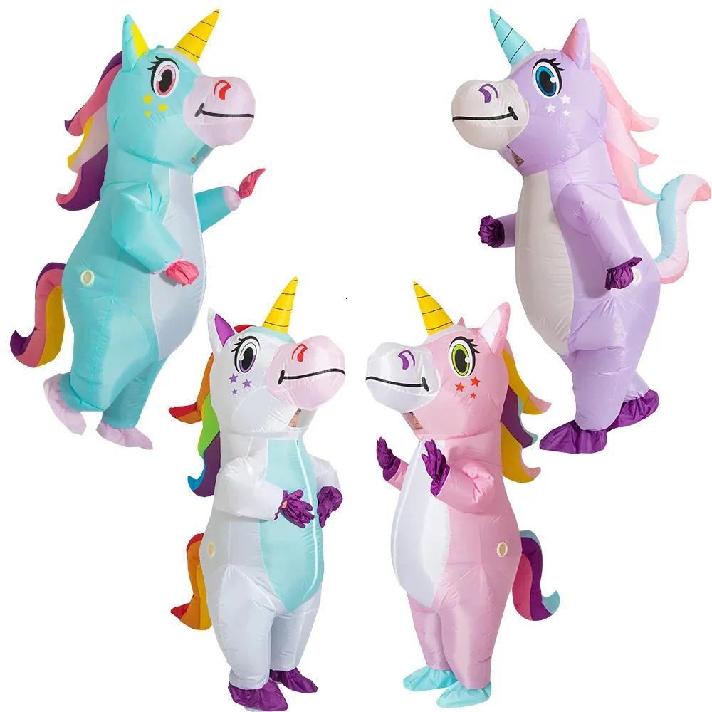 Inflatable Pink Full Body Unicorn Costume with Blower for Adult Men ...