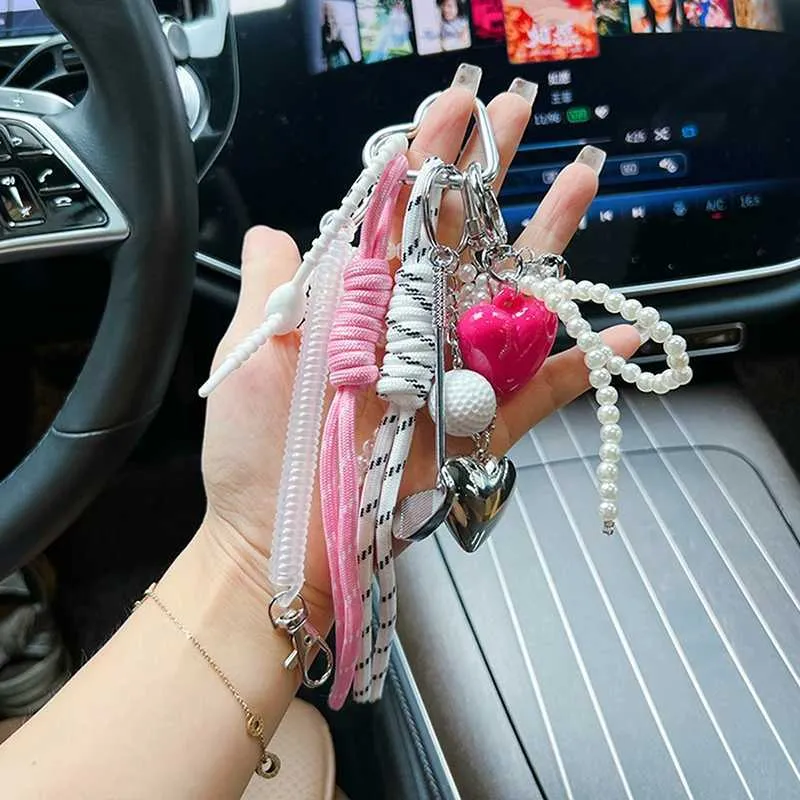 Korean Style String Bowknot Woven Rope Keychain Pendant Bag Hanging ...
