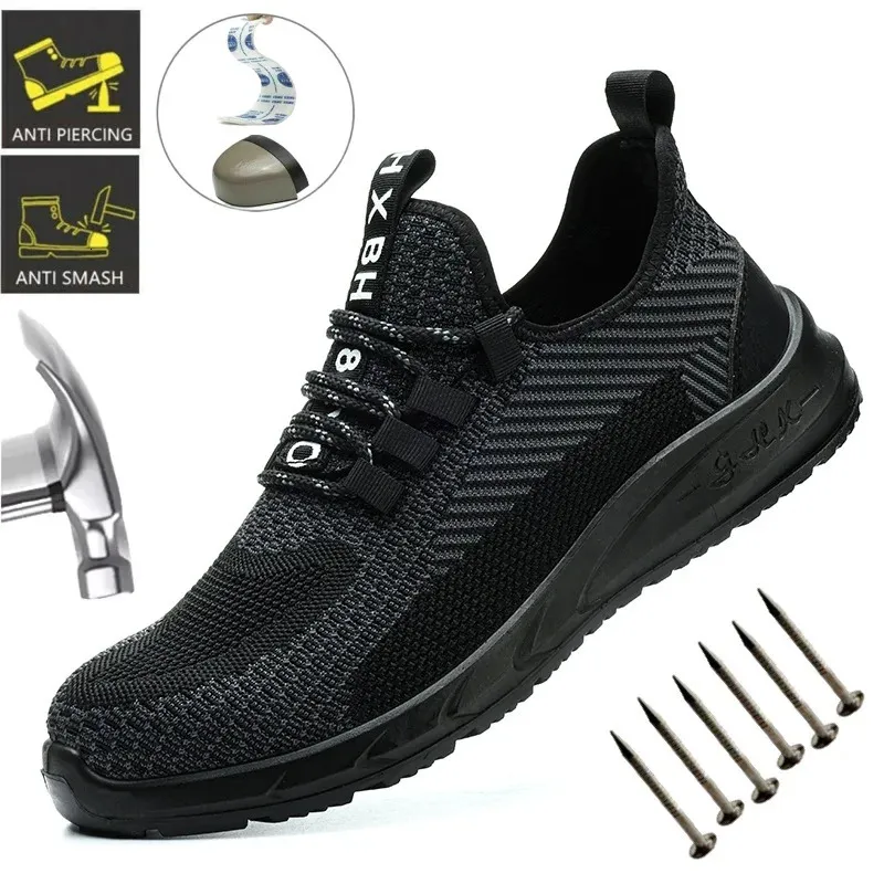 Anti Slip Safety Shoes For Men Solid Bottom Work Boots With Strong Grip ...