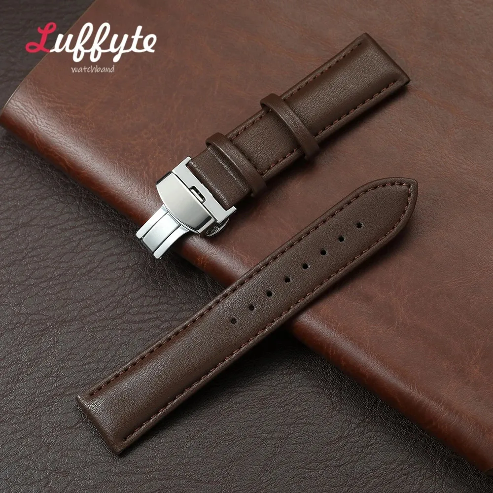 Business Synthetic Leather Watchband 18mm 20mm 22mm 24mm Universal ...