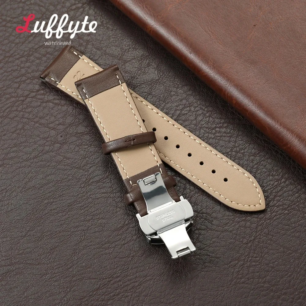 Business Synthetic Leather Watchband 18mm 20mm 22mm 24mm Universal ...