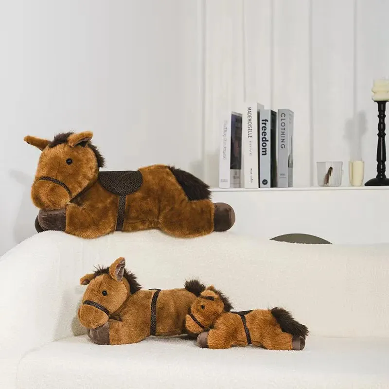 Lying Posture Style Plush Horse Toy Stuffed Animal for Home Decor and ...