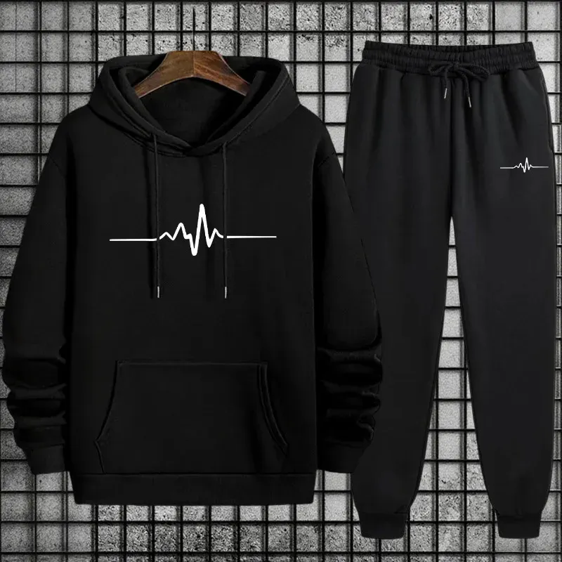 251105 Mens Streetwear Tracksuits Oversized Hoodie And Baggy Joggers ...