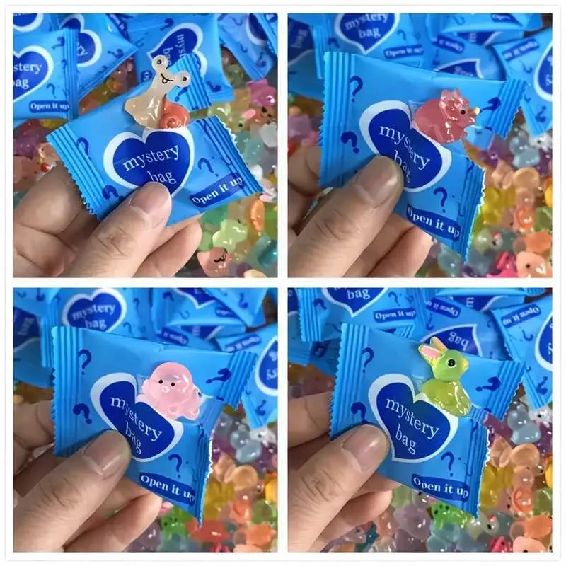 Glow In The Dark Mini Resin Animals Mushroom Blind Bags Fairy Garden ...