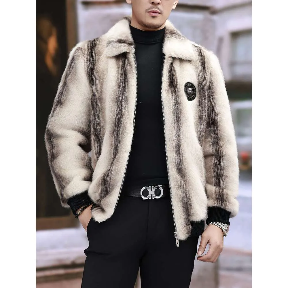 Men's Winter Knee-Length Lapel Collar Jacket with Zipper Closure, Black ...