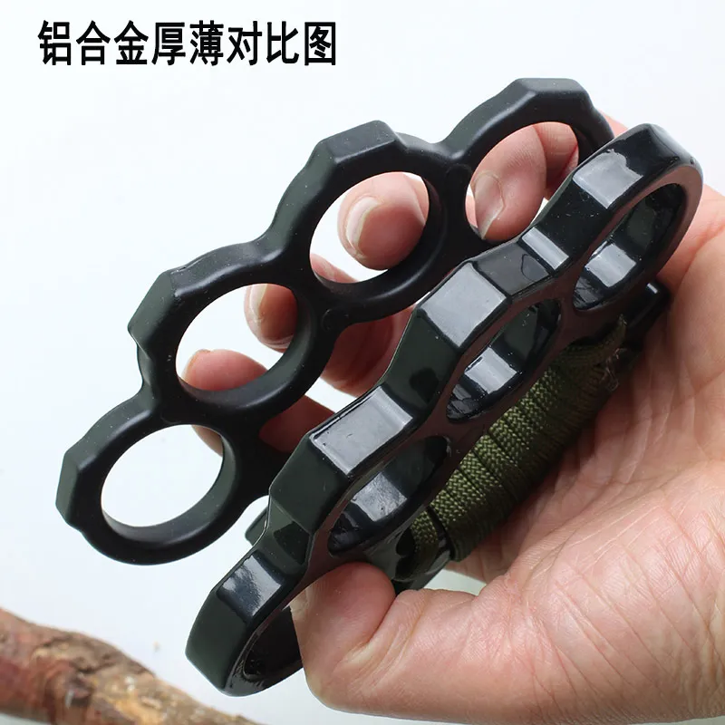 Aluminum Alloy Brass Knuckles Self-defense Finger Ring Buckle Car ...