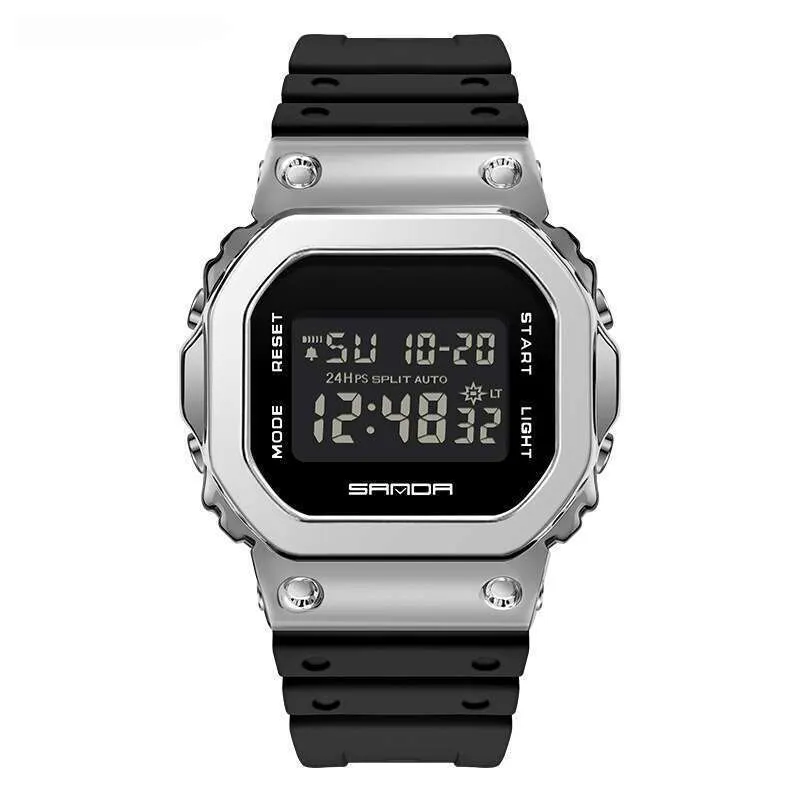 DHwatches Sanda Waterproof Sports Watch Small Square Dial, Raised Hand ...