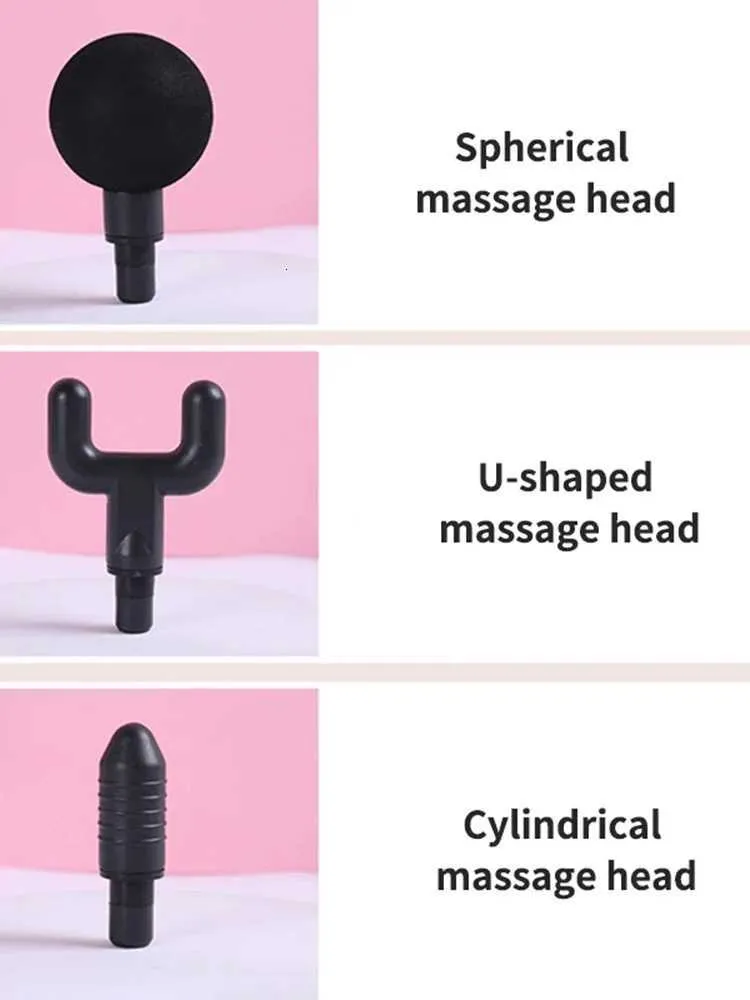 Muscle Massage Gun with 6 Heads Battery-Powered Personal Massager Gun ...