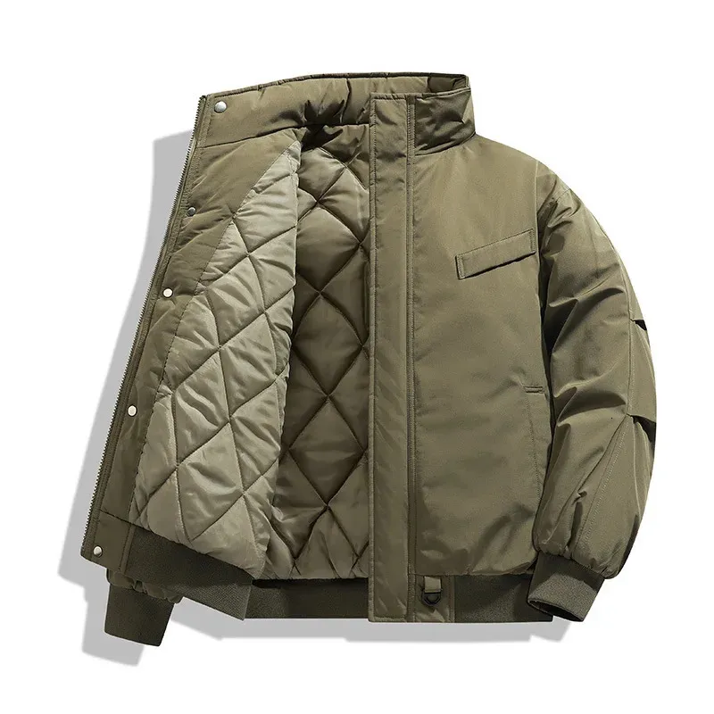 Men's Winter Parka Jacket 4XL Hooded Acetate Non-Woven Casual Warm Coat ...