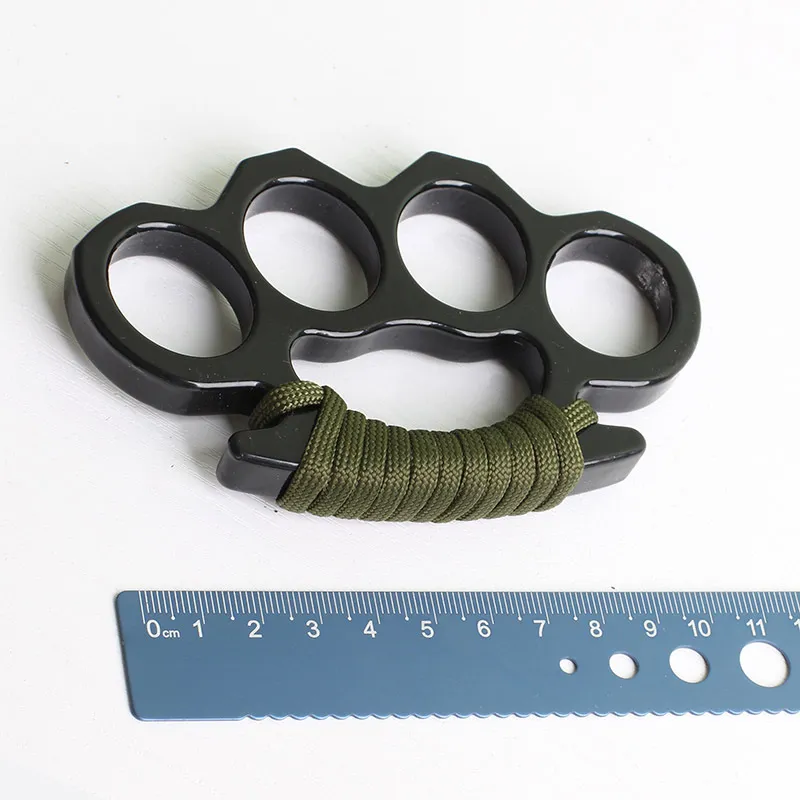Aluminum Alloy Brass Knuckles Self-defense Finger Ring Buckle Car ...