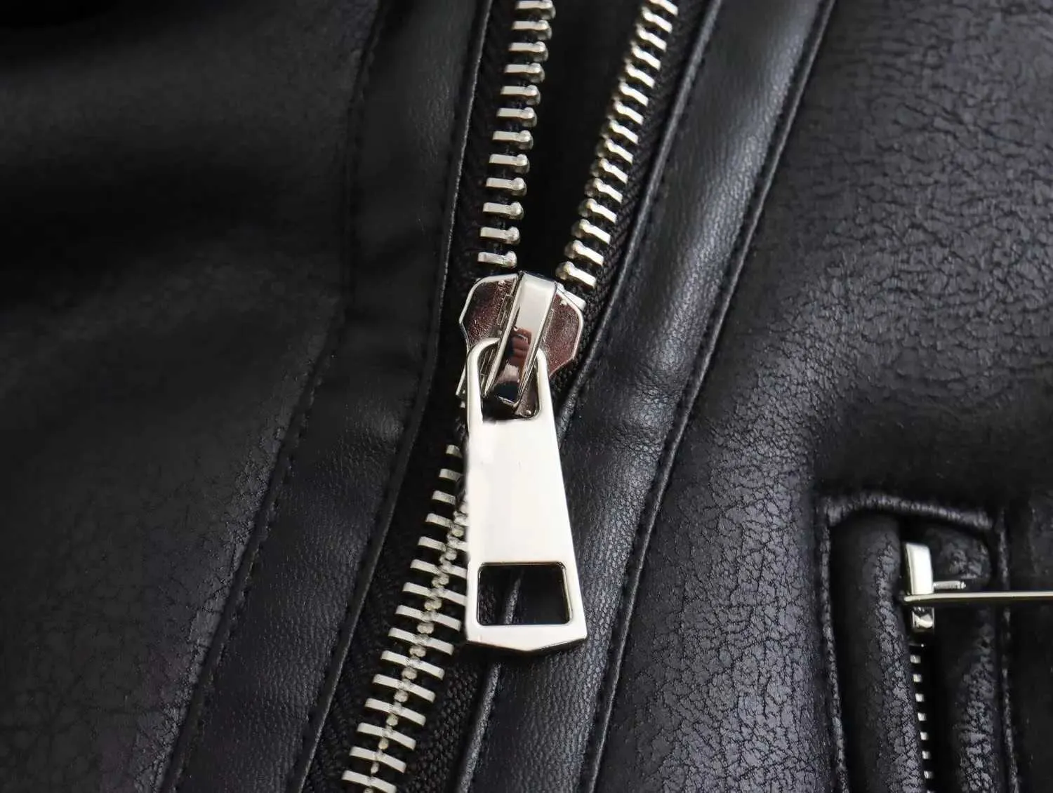 Double-Sided Zipper Closure Acetate Jacket for Women Casual Autumn ...