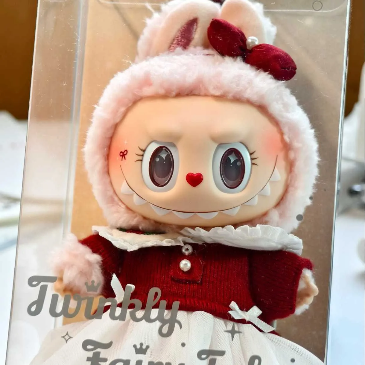 Labubu Sparkling Fairy Tale Christmas Vinyl Princess Peach Plush Doll ...