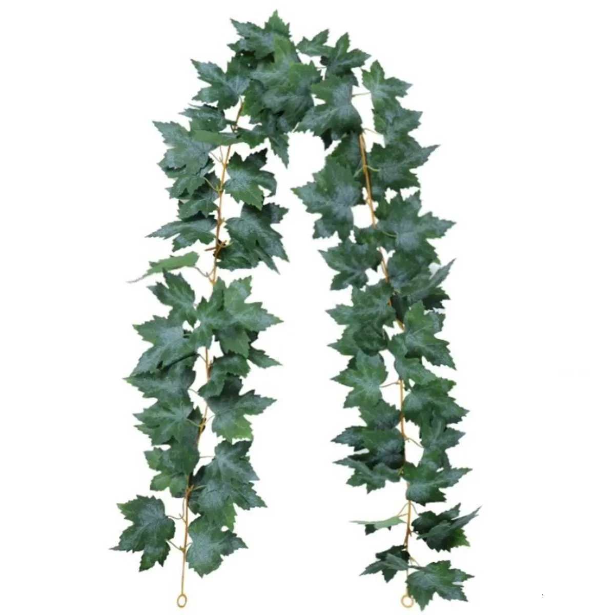 Artificial Leaves Fall Leaf Garland Hanging Vines Metal Beige for ...